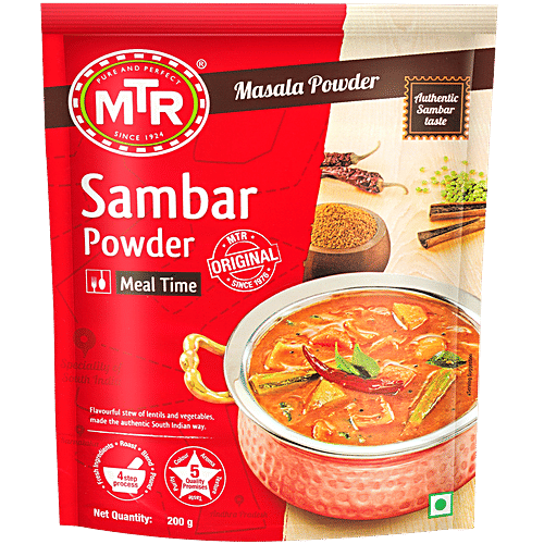Buy MTR Masala - Sambar Powder 200 gm Pouch Online at Best Price. of Rs ...