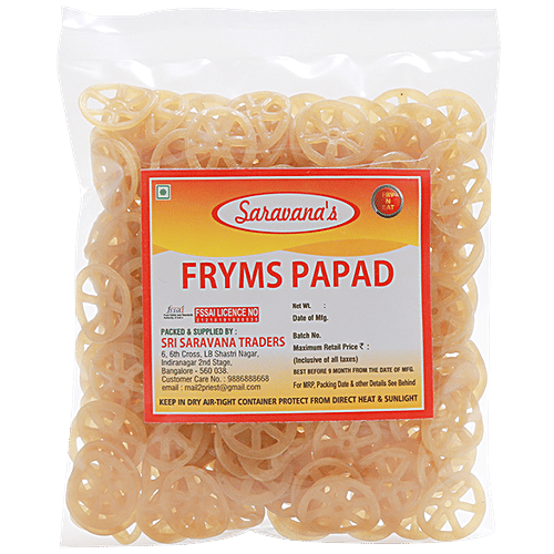 Buy Saravanas Papad Fryms 200 Gm Pouch Online At Best Price of Rs 40 ...