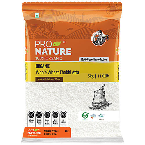 Buy Pro Nature Organic Atta Whole Wheat 5 Kg Pouch Online At Best Price ...