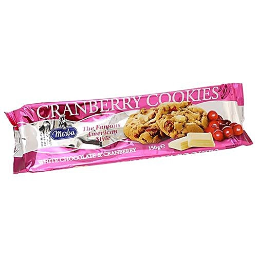 Buy Merba Cookies - White Chocolate & Cranberry, The Famous American ...