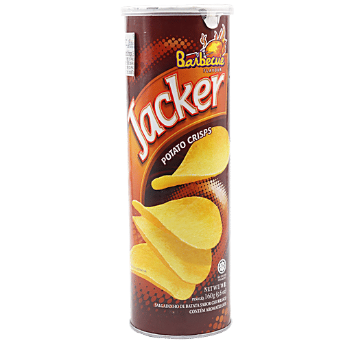 Buy Jacker Potato Crisps Barbecue Flavor 160 Gm Jar Online at the Best ...