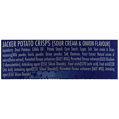 Buy Jacker Potato Crisps Sour Cream Onion Flavor 160 Gm Jar Online at ...