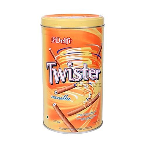 Buy Delfi Twister Wafer Roll - Vanilla Chocolate with Milk Vanilla ...