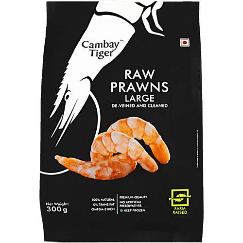 Buy Cambay Tiger Prawns - Large 300 gm Pouch Online at Best Price. of ...