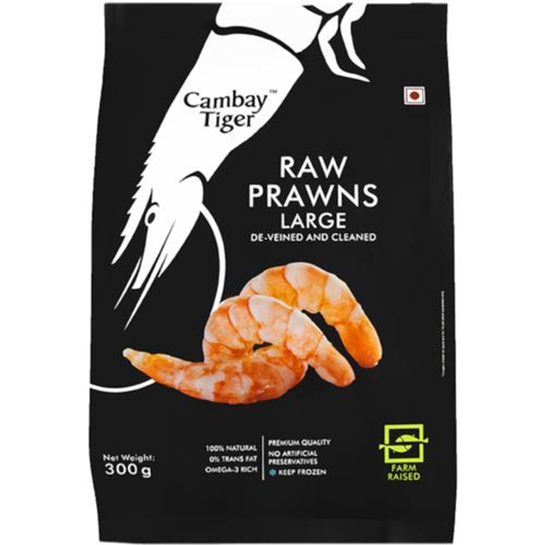 Buy Cambay Tiger Prawns - Large 300 gm Pouch Online at Best Price. of ...