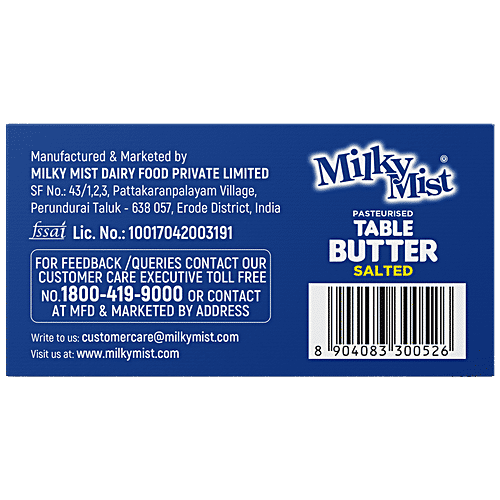 Buy Milky Mist Table Butter - Salted 500 gm Carton Online at Best Price ...