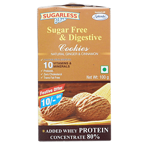 Buy Sugarless Bliss Cookies Sugar Free Digestive Natural Ginger ...