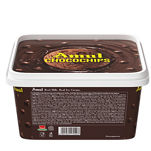 Buy Amul Real Ice Cream Choco Chips 1 Lt Tub Online At Best Price of Rs ...