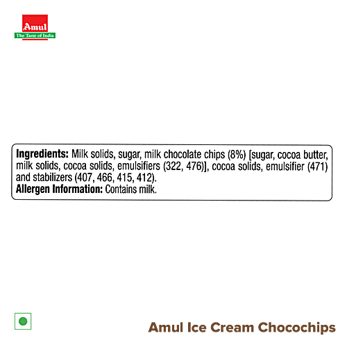 Buy Amul Real Ice Cream Choco Chips 1 Lt Tub Online At Best Price of Rs ...