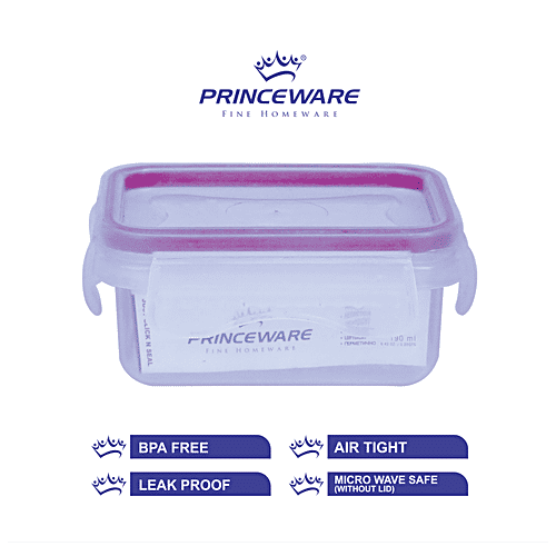 Buy Princeware Click-N-Seal Container - Rectangular 190 ml Online at ...