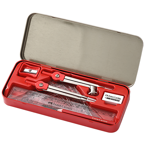 Buy Faber Castell Mathematical Drawing Set Box 7 Instruments Online at ...
