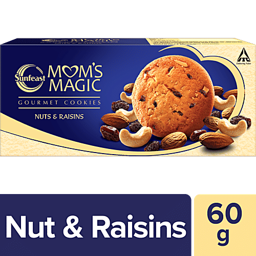 Buy Sunfeast Delishus Gourmet Cookies Nuts Raisins 60 Gm Carton Online ...