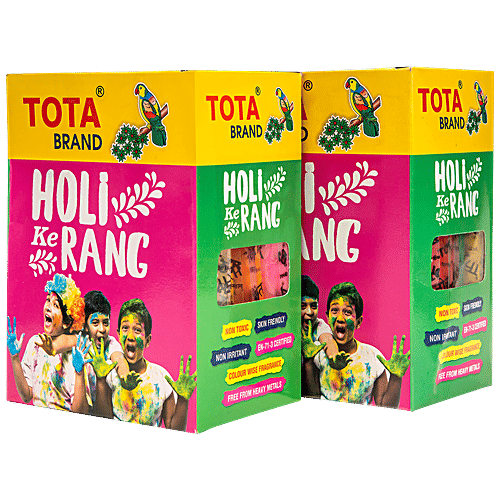 Buy Tota Holi Color/Gulal Pack,Organic,Non-Toxic,Skin Friendly,Assorted ...
