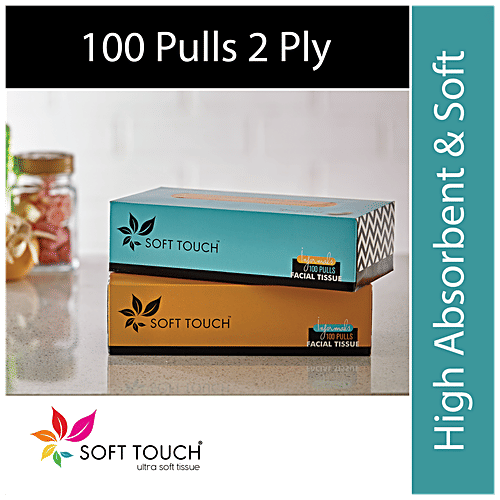 Buy Soft Touch Facial Tissue 100 Pulls 200 Pcs Online At Best Price of ...