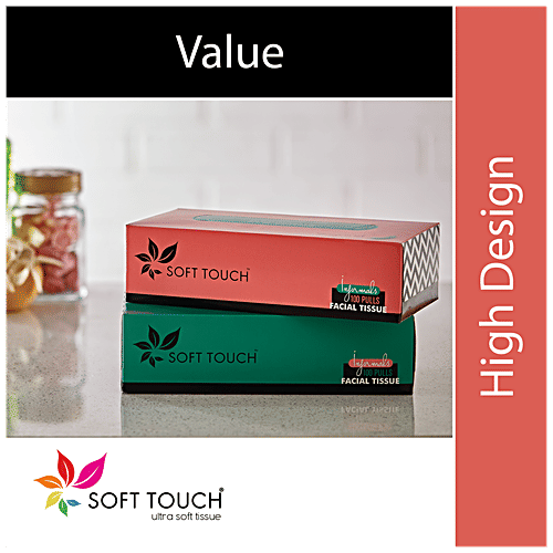 Buy Soft Touch Facial Tissue 100 Pulls 200 Pcs Online At Best Price of ...