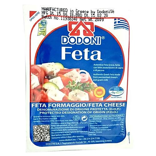 Buy Dodoni Feta Greek 200 gm Pouch Online at Best Price. of Rs 945 ...