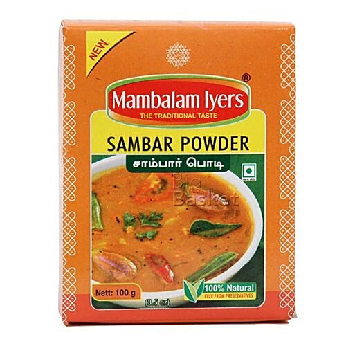 Buy Mambalam Iyers Powder Sambar 100 Gm Carton Online at the Best Price ...