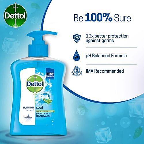 Buy Dettol Liquid Handwash Pump Ph Balanced Germ Protection Cool 200 Ml ...