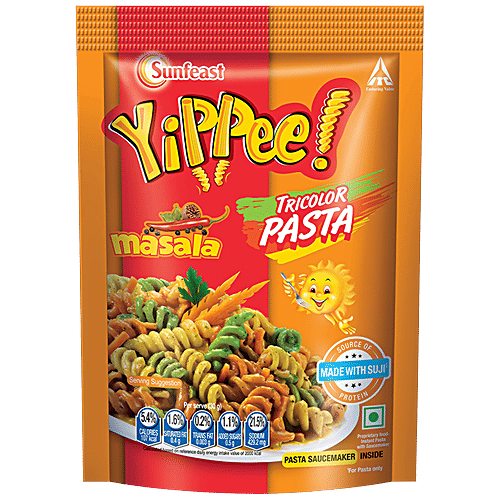Buy Sunfeast Yippee Tricolor Pasta Masala 65 Gm Pouch Online At Best ...