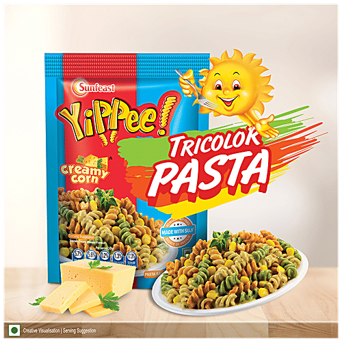Buy Sunfeast Yippee Tricolor Pasta - Creamy Corn 70 gm Pouch Online at ...