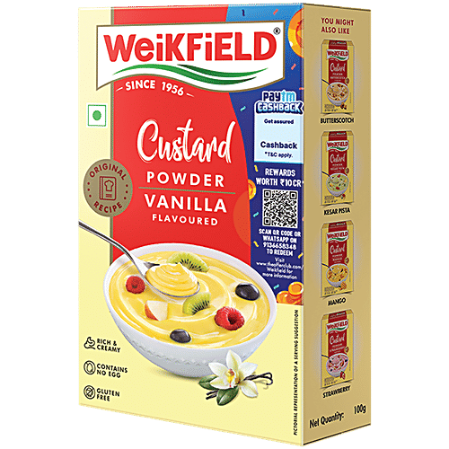Buy Weikfield Custard Powder Vanilla Flavour 100 Gm Carton Online At ...