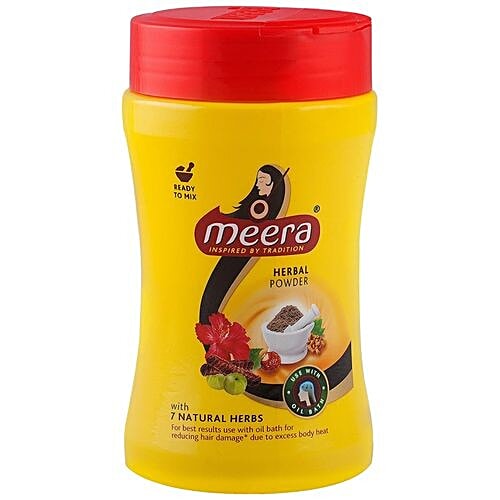 Buy Meera Hairwash Powder Herbal 120 Gm Bottle Online At Best Price of ...
