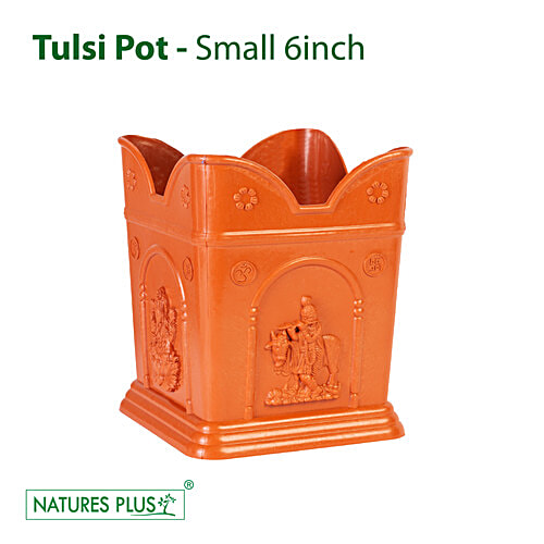 Buy Kr Tulasi Pot Medium Upper 14 X 14 Cm Bottom 14 X 14 Cm Online At ...