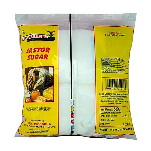 Buy Eagle Castor Sugar 500 Gm Pouch Online at the Best Price of Rs 90 ...