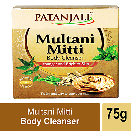 Buy Patanjali Multani Mitti Body Cleanser 75 Gm Carton Online At Best ...