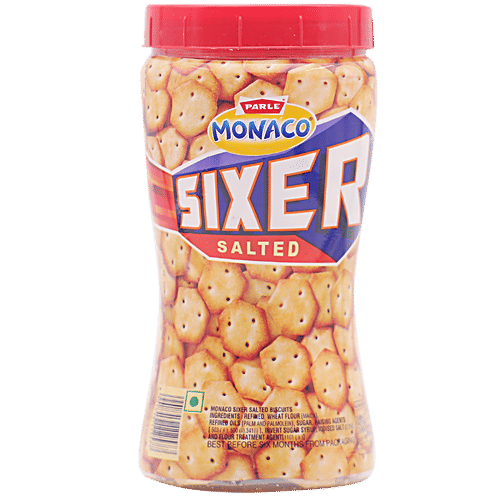 Buy Parle Monaco Sixer Salted 200 Gm Bottle Online At Best Price of Rs ...