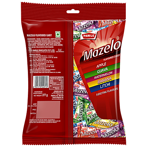 Buy Mazelo Flavored Candy Apple Guava Watermelon Banana Litchi 277 Gm ...
