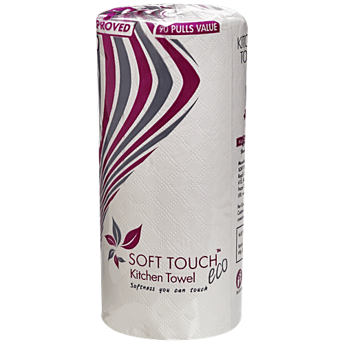 Buy Soft Touch Kitchen Towel Eco 100 Pulls 100 Pcs Pouch Online At Best ...