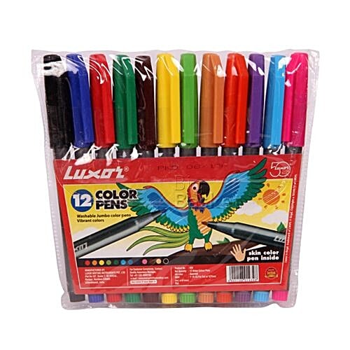 Buy Luxor Color Pen Washable Jumbo Color Pens Vibrants Color Online at ...