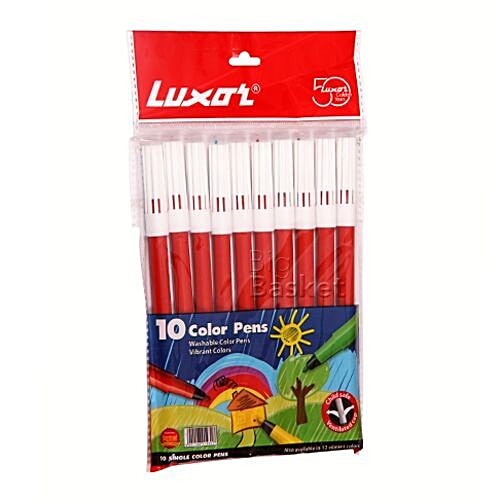 Buy Luxor Single Color Pens Washable Pens, Vibrant Colors Barrel Color ...