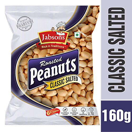 Buy Jabsons Roasted Peanuts Classic Salted 150 Gm Pouch Online at the ...