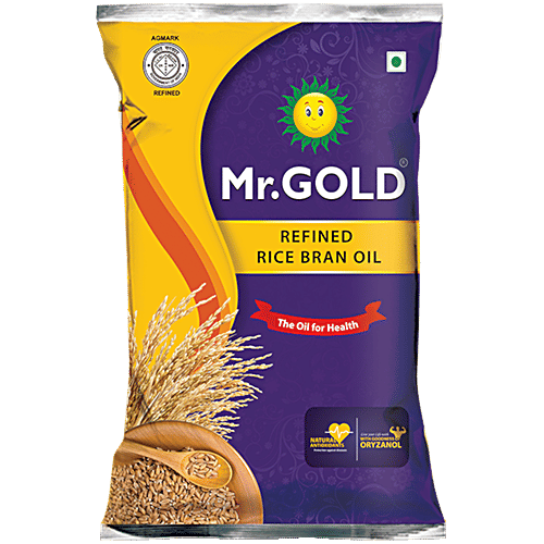 Buy Mr Gold Refined Oil Rice Bran 1 Ltr Pouch Online At Best Price of Rs 116.28 - bigbasket