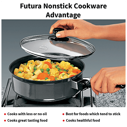Buy Hawkins Futura Nonstick Curry Pan - With Glass Lid, Diameter 20 cm ...