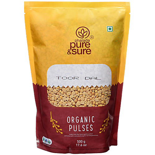 Buy Phalada Pure Sure Organic Toor Daal 500 Gm Pouch Online At Best ...