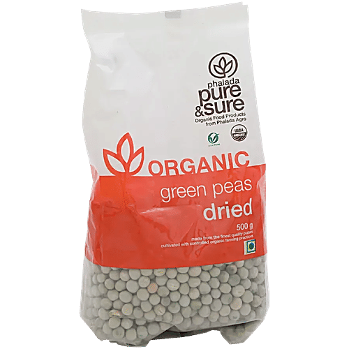 Buy Phalada Pure Sure Organic Green Peas Dried 500 Gm Pouch Online At ...