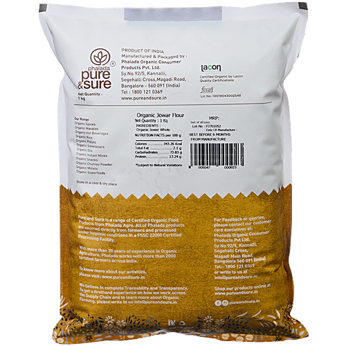 Buy Phalada Pure Sure Organic Jowar Flour 1 Kg Pouch Online At Best ...