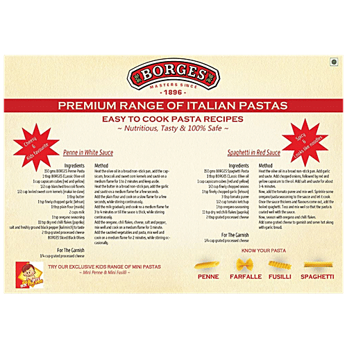 Buy Borges Fusilli Tricolor Pasta 500 Gm Pouch Online At Best Price of ...