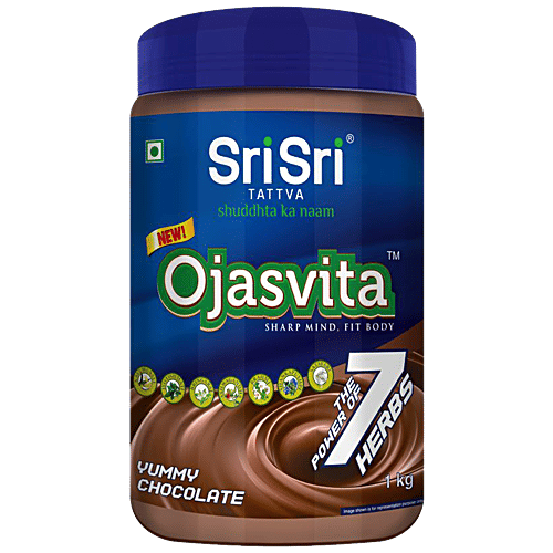 Buy Ojasvita Drink 7 Power Herbs Delicious Chocolate 1 Kg Tin Online At ...