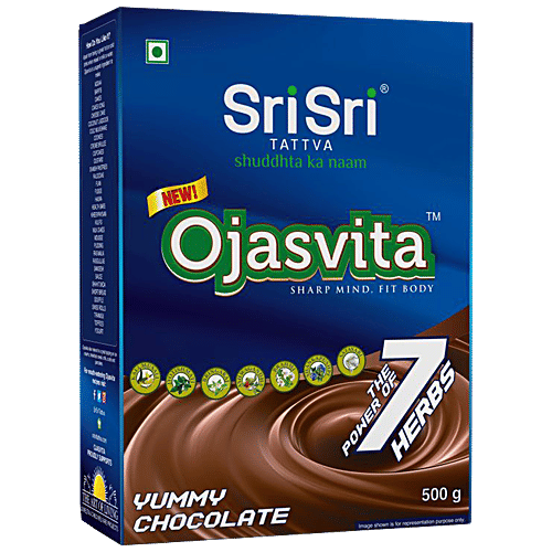 Buy Ojasvita Drink 7 Power Herbs Delicious Chocolate 500 Gm Carton ...