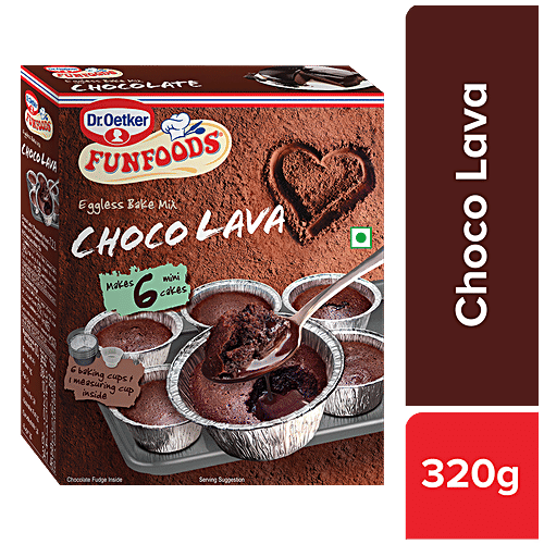 Buy Funfoods Eggless Bake Mix Choco Lava 280 Gm Box Online At Best ...