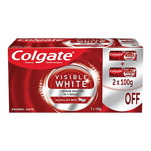 Buy Colgate Toothpaste Visible White Saver Pack 200 Gm Online At Best ...