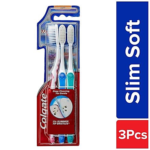 Buy Colgate Toothbrush - Slim Soft, Soft Bristles 2 pcs (Buy 2 Get 1 ...