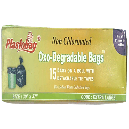 Buy Plastobag Oxo Bio Degradable Bags Extra Large 30 Inch X 37 Inch ...