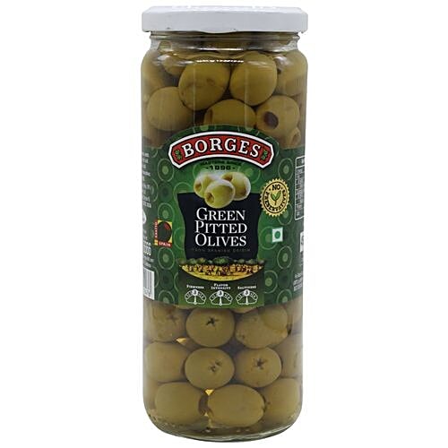 Buy Borges Olives Green Pitted 285 Gm Bottle Online At Best Price of Rs ...