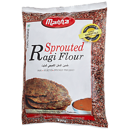 Buy Manna Sprouted Ragi Flour 1 Kg Online at the Best Price of Rs 179 ...