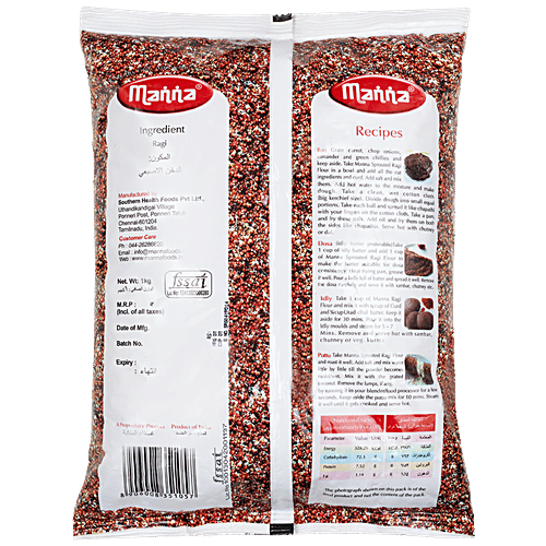 Buy Manna Sprouted Ragi Flour 1 Kg Online at the Best Price of Rs 201. ...